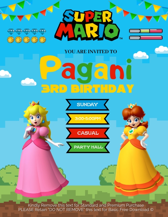 Super Mario Template | PosterMyWall