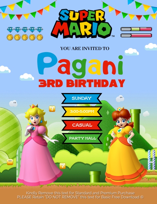 Super Mario Template | PosterMyWall