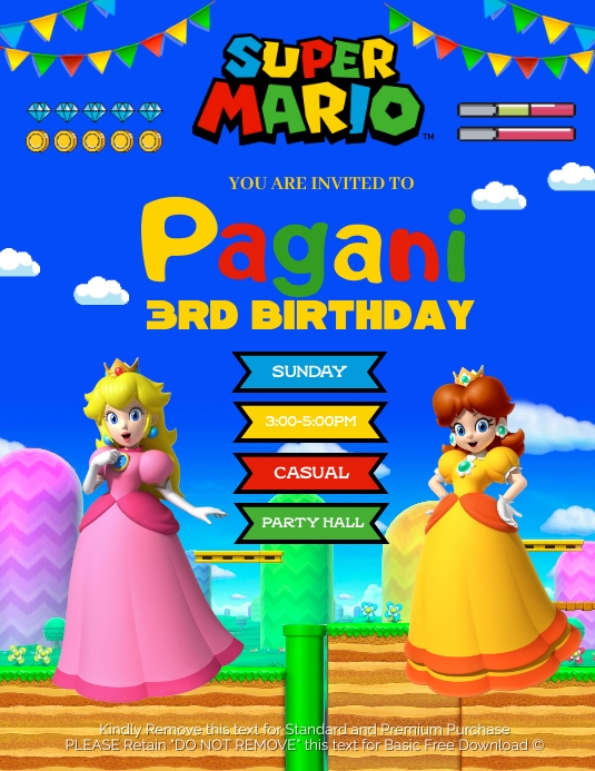 Super Mario Template | PosterMyWall