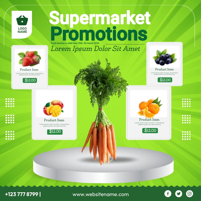 Super Market Promotions Template | PosterMyWall
