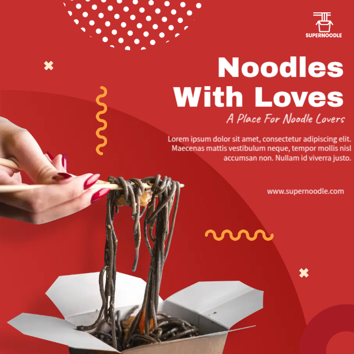 Super Noodle Ads Template | PosterMyWall