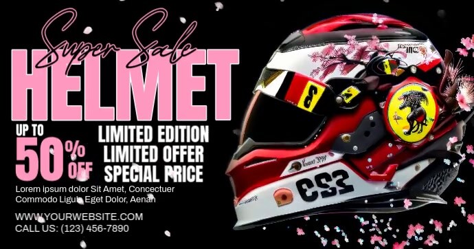 Super Sale Helmet FLyer Template | PosterMyWall