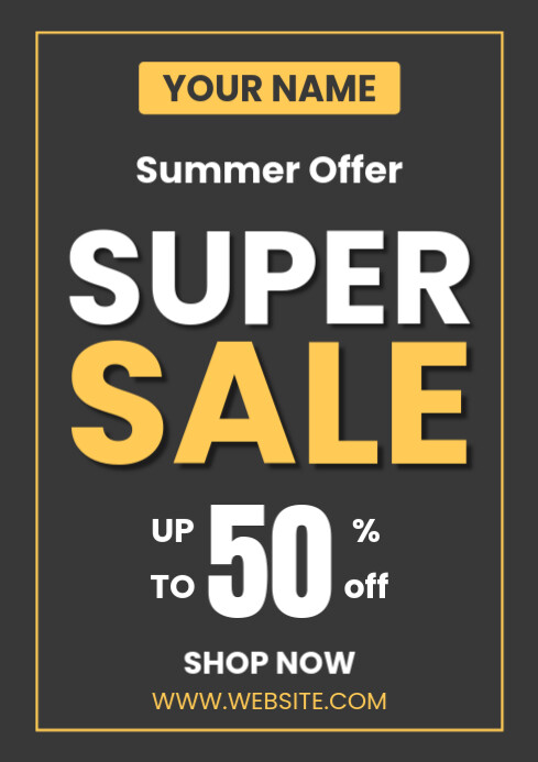 Plantilla de Super Sale Offer A4 | PosterMyWall