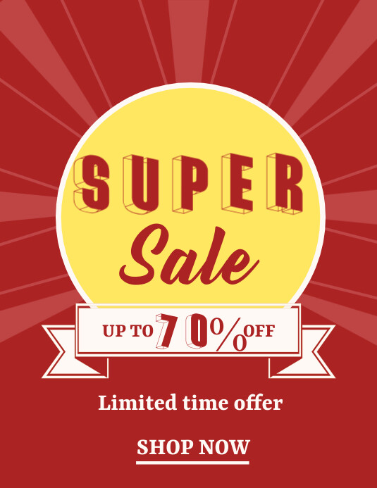 Super sale pamflet Templat | PosterMyWall