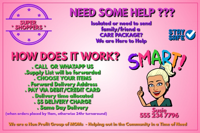 Super Shoppers Need some Help Template | PosterMyWall