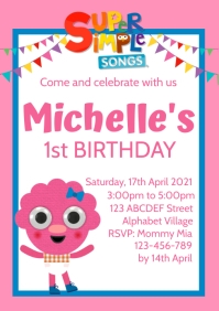 Super Simple Songs Birthday Invitation Template | PosterMyWall