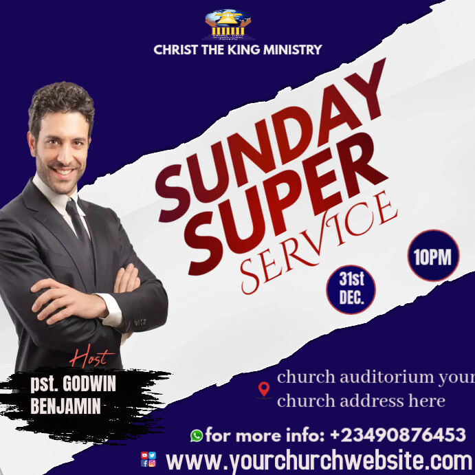 Copy of SUPER SUNDAY SERVICE | PosterMyWall