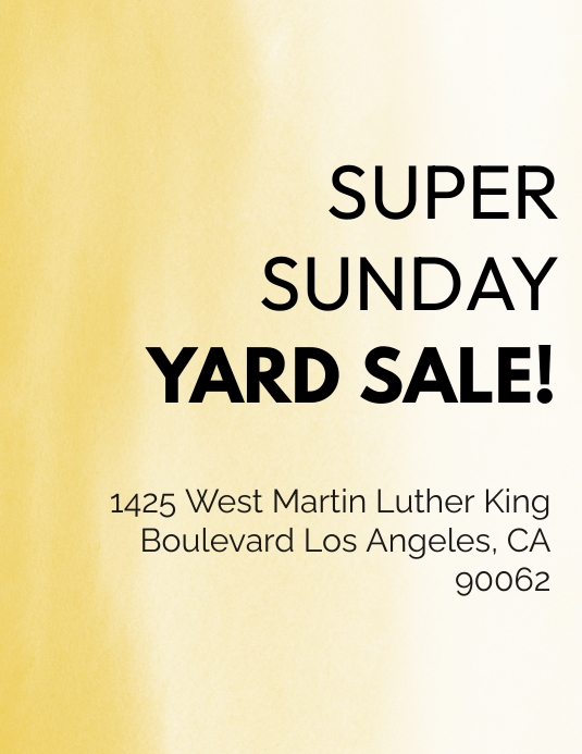 Super Sunday Yard sale flyer template | PosterMyWall