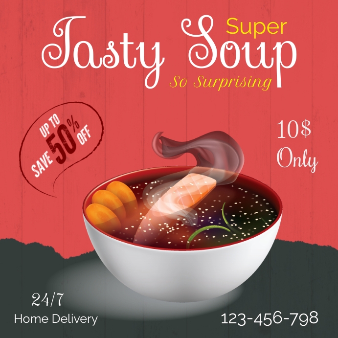 Super Tasty Soup Template | PosterMyWall