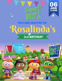 Super why! Template | PosterMyWall