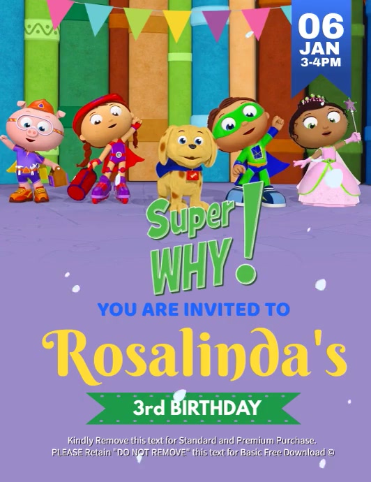 Copy of Super Why! | PosterMyWall