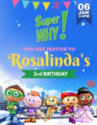 Super why! Template | PosterMyWall