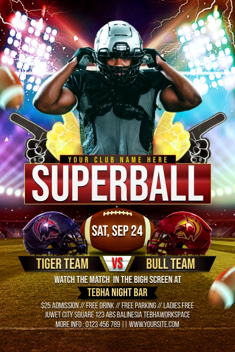 Copy of Superball Champion Flyer / Poster Template | PosterMyWall