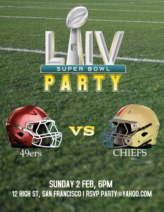 Superbowl party Template | PosterMyWall