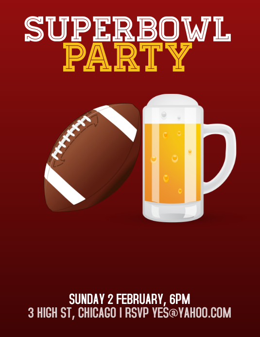 Copy of superbowl party | PosterMyWall