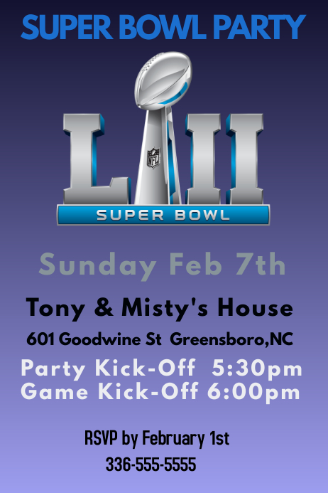 SuperBowl Party Template | PosterMyWall