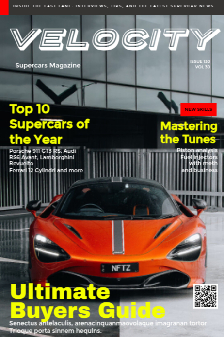Supercar Magazine Template | PosterMyWall