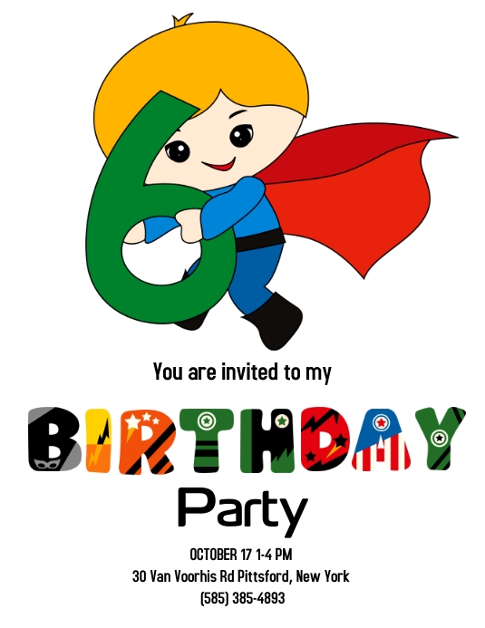 Copy of SUPERHERO birthday | PosterMyWall