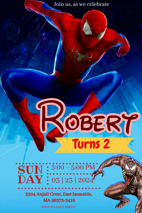 Modello Superhero Birthday Poster | PosterMyWall