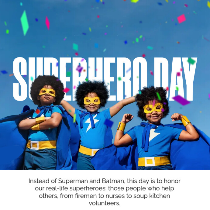 Plantilla de Superhero Day Instagram Post | PosterMyWall