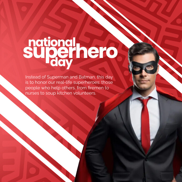 Superhero Day Instagram Post Templat | PosterMyWall