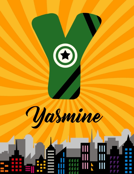 Copia de superhero notebook monogram name y | PosterMyWall