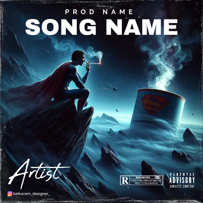 Copy of superman in space cover art | PosterMyWall