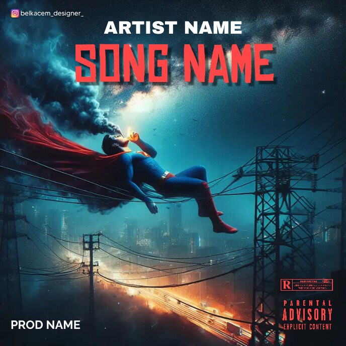 Copie de superman smoke cover art | PosterMyWall