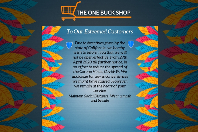 Supermarket Notice Template | PosterMyWall