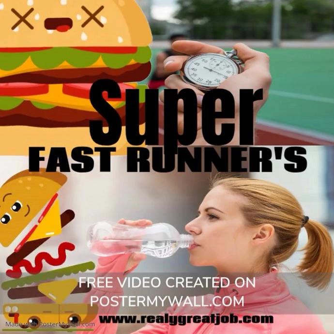 Plantilla de Supper fast runner great pizza and burgers | PosterMyWall
