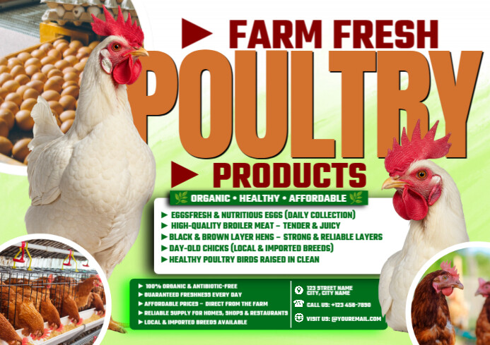 Supplying Poultry With Farm Quality Template | PosterMyWall