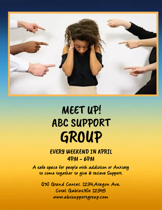 SUPPORT GROUP FLYER DESIGN Template | PosterMyWall