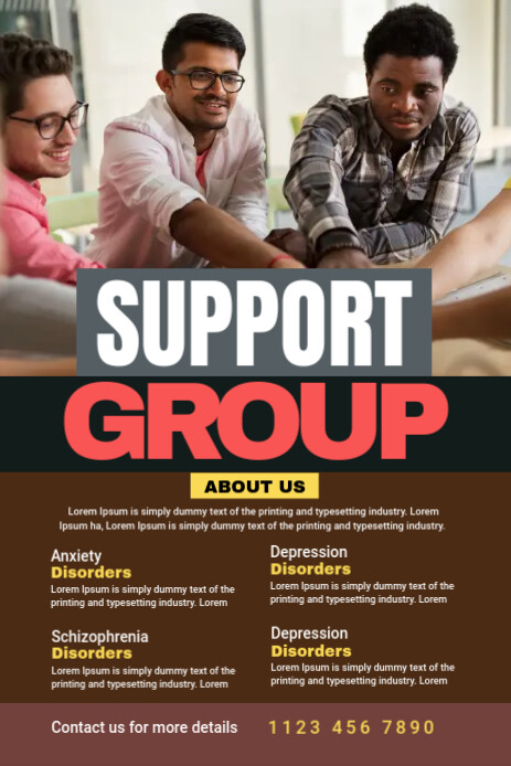 Support Group Pinterest Graphic Template | PosterMyWall