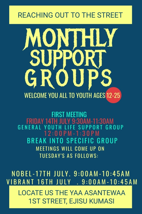 Support Group poster Template | PosterMyWall