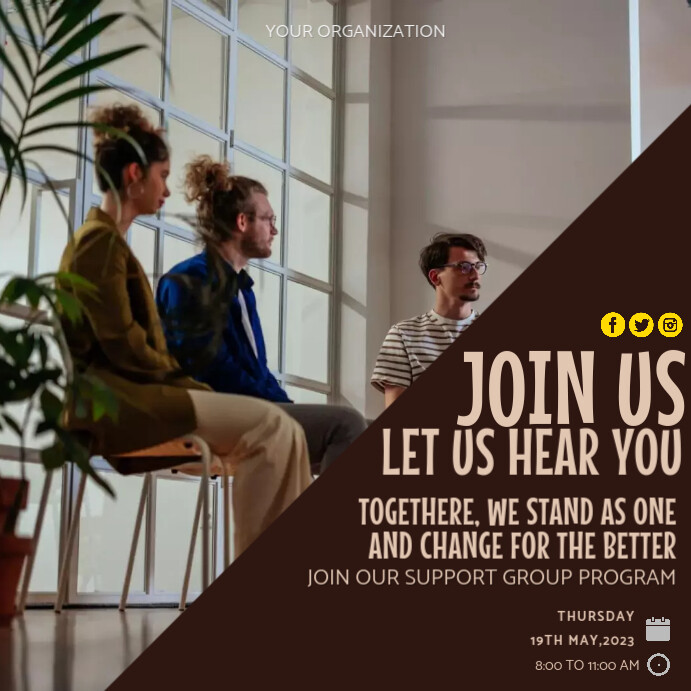 SUPPORT GROUP.A Template | PosterMyWall