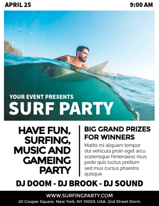 Surf Party Template | PosterMyWall
