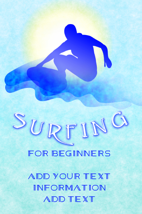 surfing - for beginners Template | PosterMyWall