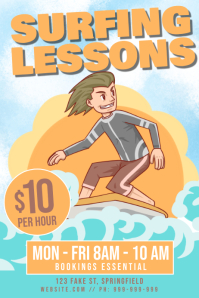 Surfing Poster Template | PosterMyWall
