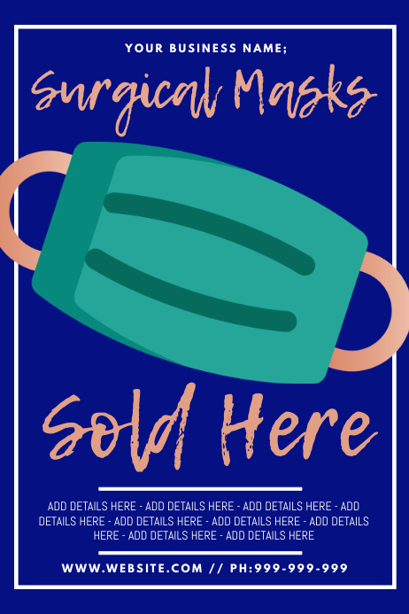 Surgical Masks Sold Here Poster Template | PosterMyWall