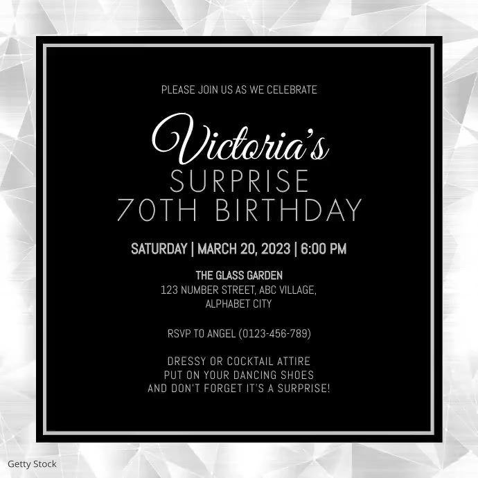 Surprise Birthday Template