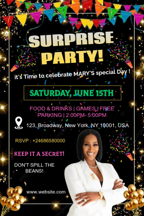 Surprise party Template | PosterMyWall