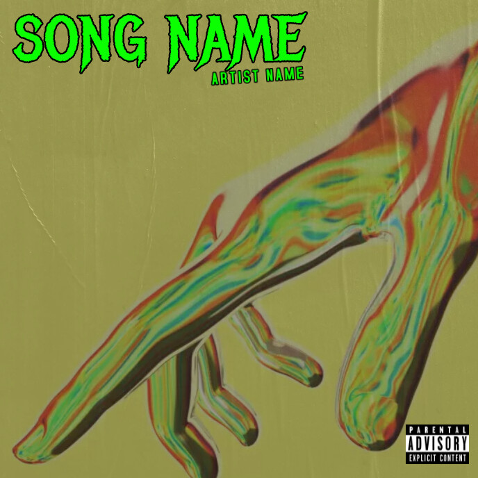 Surreal hand neon album cover Template | PosterMyWall