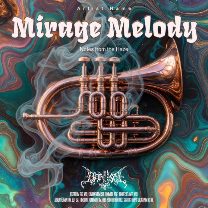 Surreal Indie Sleaze Jazz Cover Design - Immersive Sensory Mirage ...