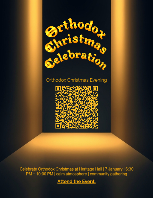 Surreal Orthodox Christmas Flyer Template | PosterMyWall