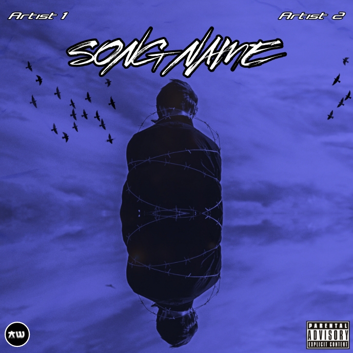 Surreal tied man Album cover template | PosterMyWall