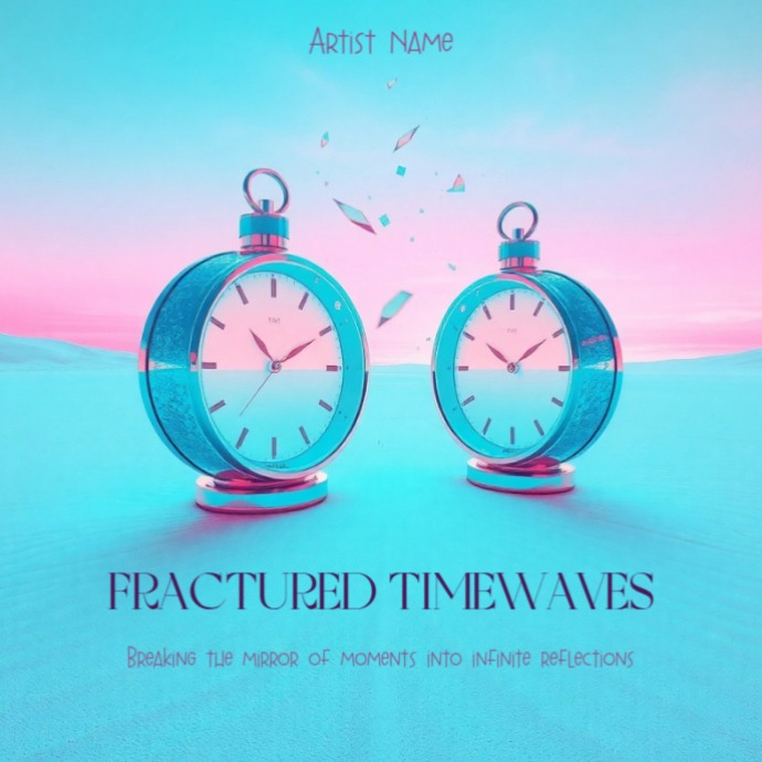 Copy of Surreal time warp experimental album cover mirrored liquid ...