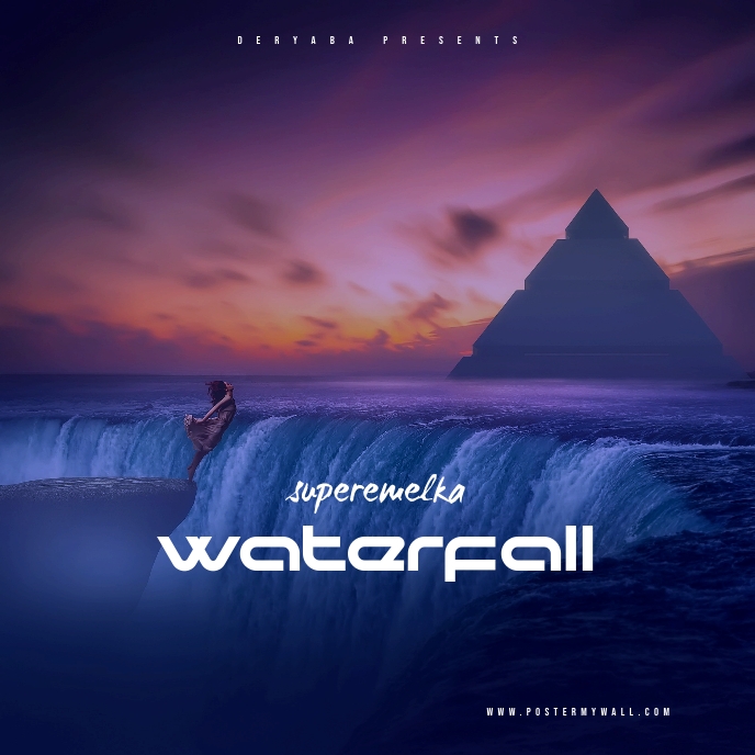 Surreal Waterfall Mixtape Cover Template | PosterMyWall