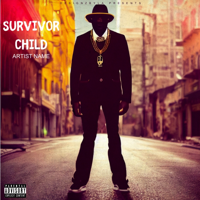 survivor Man standing in street album cover Template | PosterMyWall