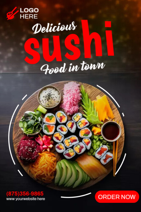 Sushi Ads Template | PosterMyWall