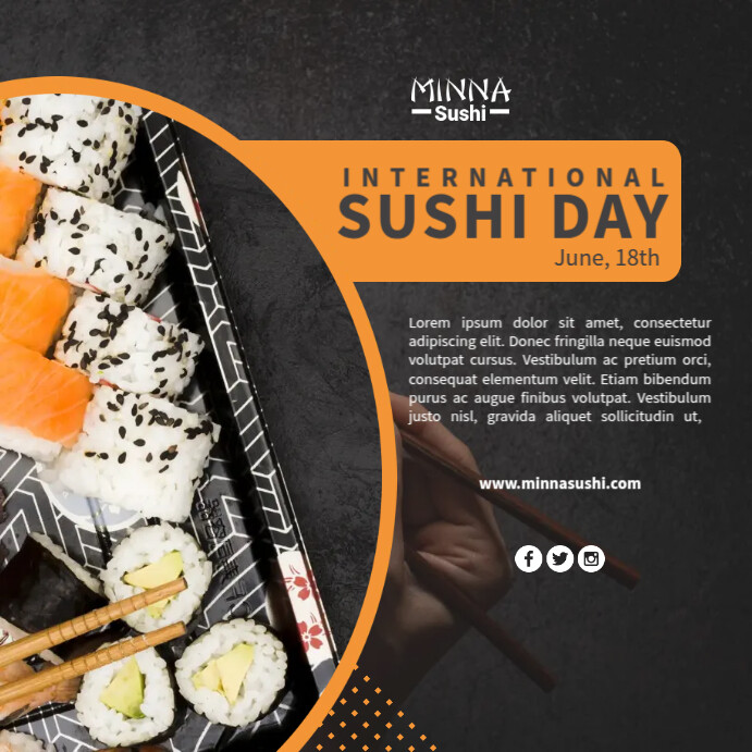 Sushi Day Flyer Template | PosterMyWall
